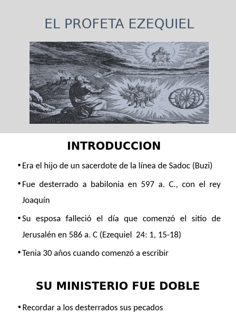 Ezequiel: Profecías y Simbolismos | PDF | Ezequiel | Creencia religiosa ...