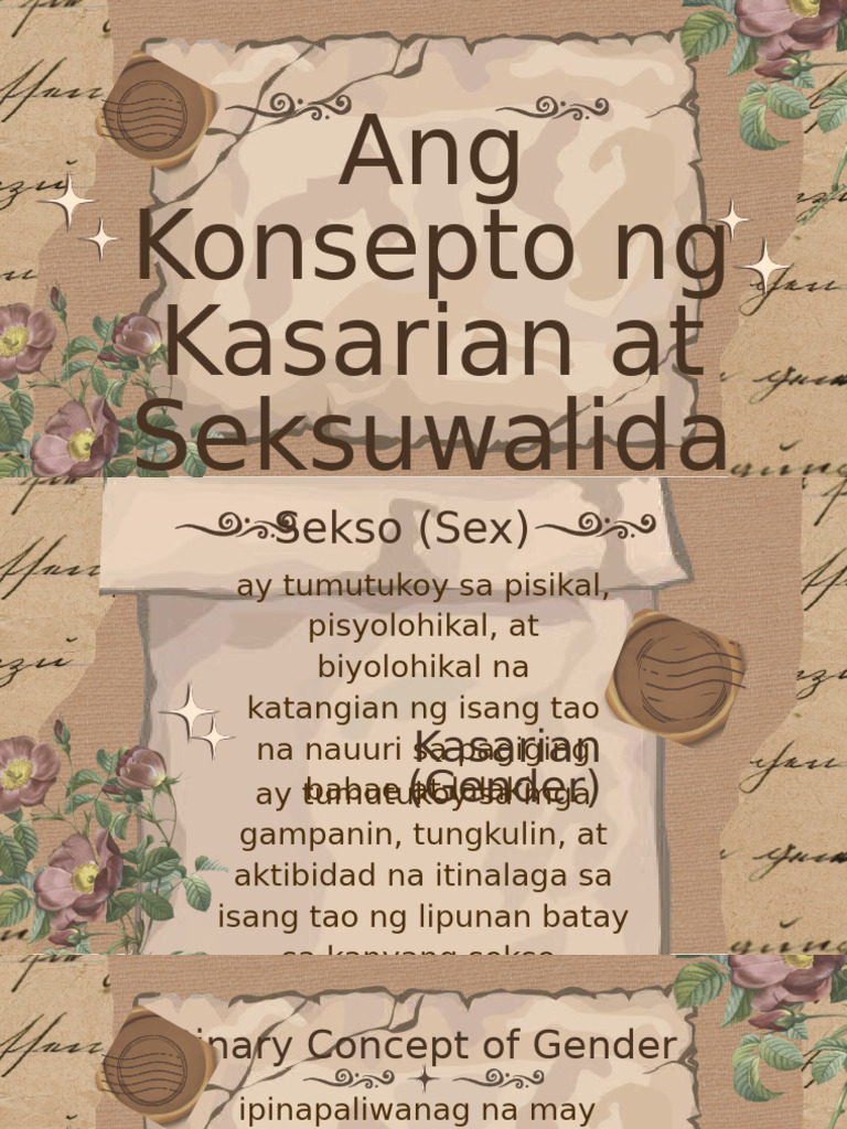 Ang Konsepto NG Kasarian at Sekswalidad | PDF