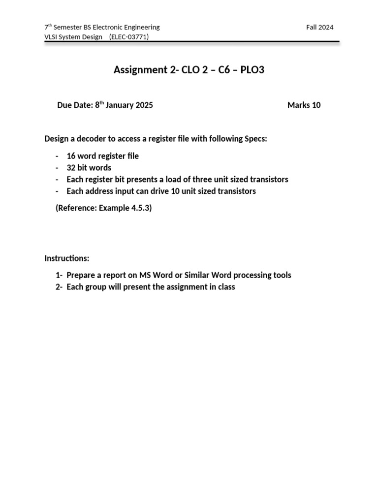VLSI Decoder Design Assignment 2 | PDF