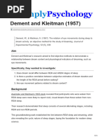 Dement - and - Kleitman - (1957) Study | PDF | Rapid Eye Movement Sleep ...