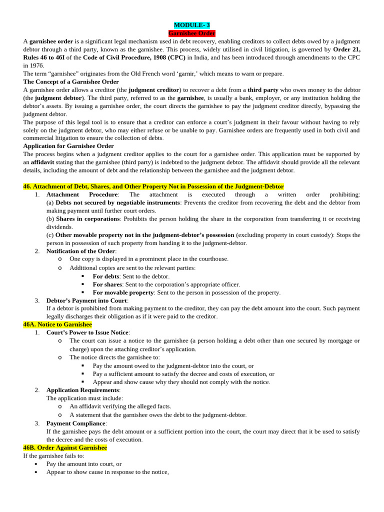 CPC NOTES | PDF | Lawsuit | Injunction