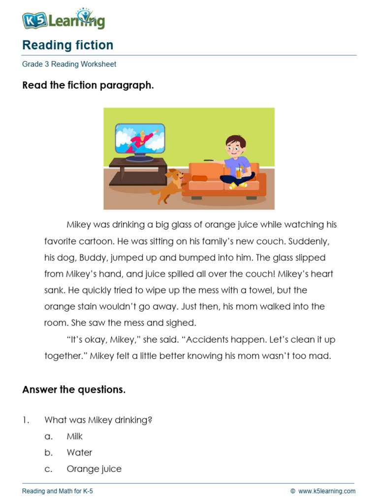 Grade 3 Reading Comprehension Exercise | PDF