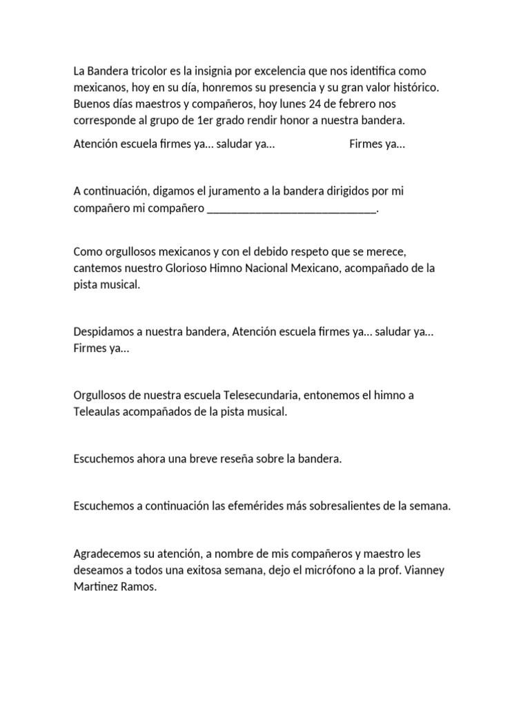 Homenaje para Izar Bandera | PDF