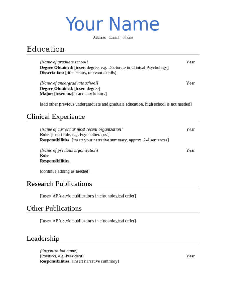 write-cv-template | PDF