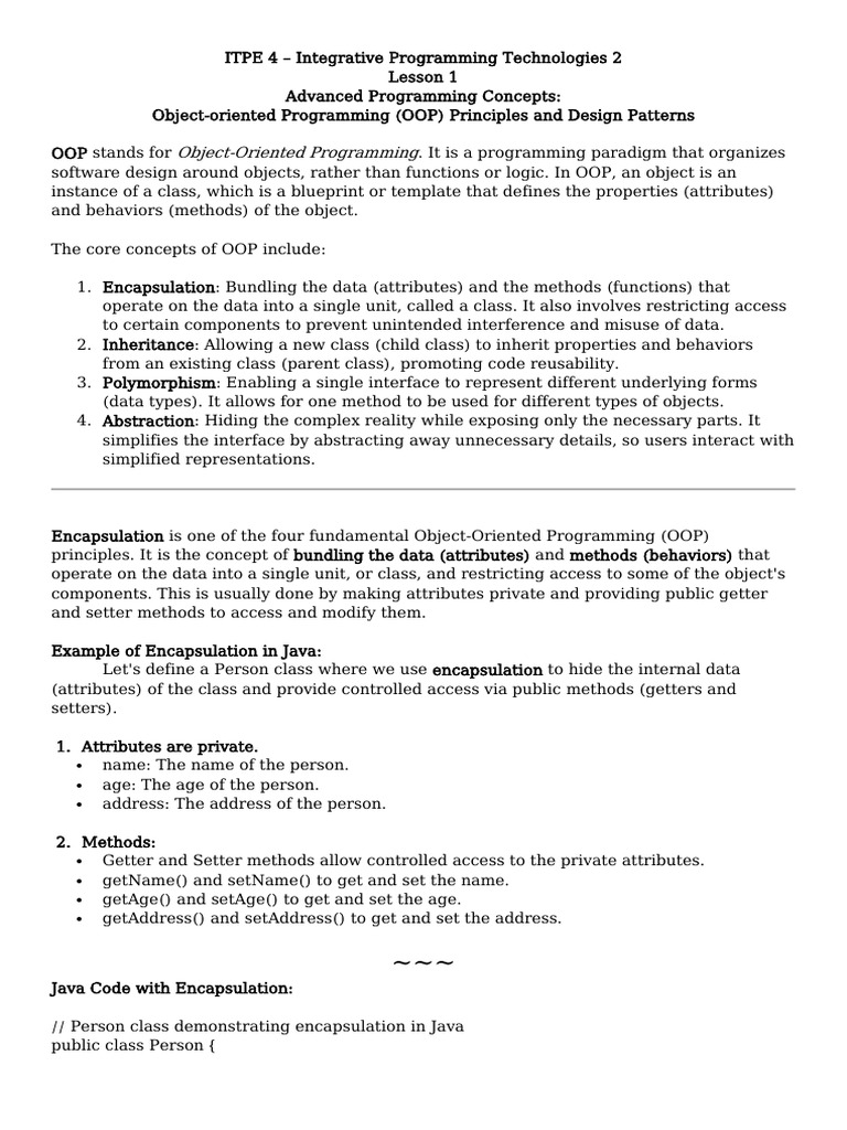 OOP Concepts | PDF | Inheritance (Object Oriented Programming) | Method (Computer Programming)