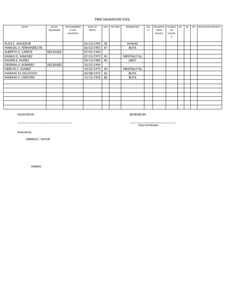 PWD Validation Tool Overview | PDF