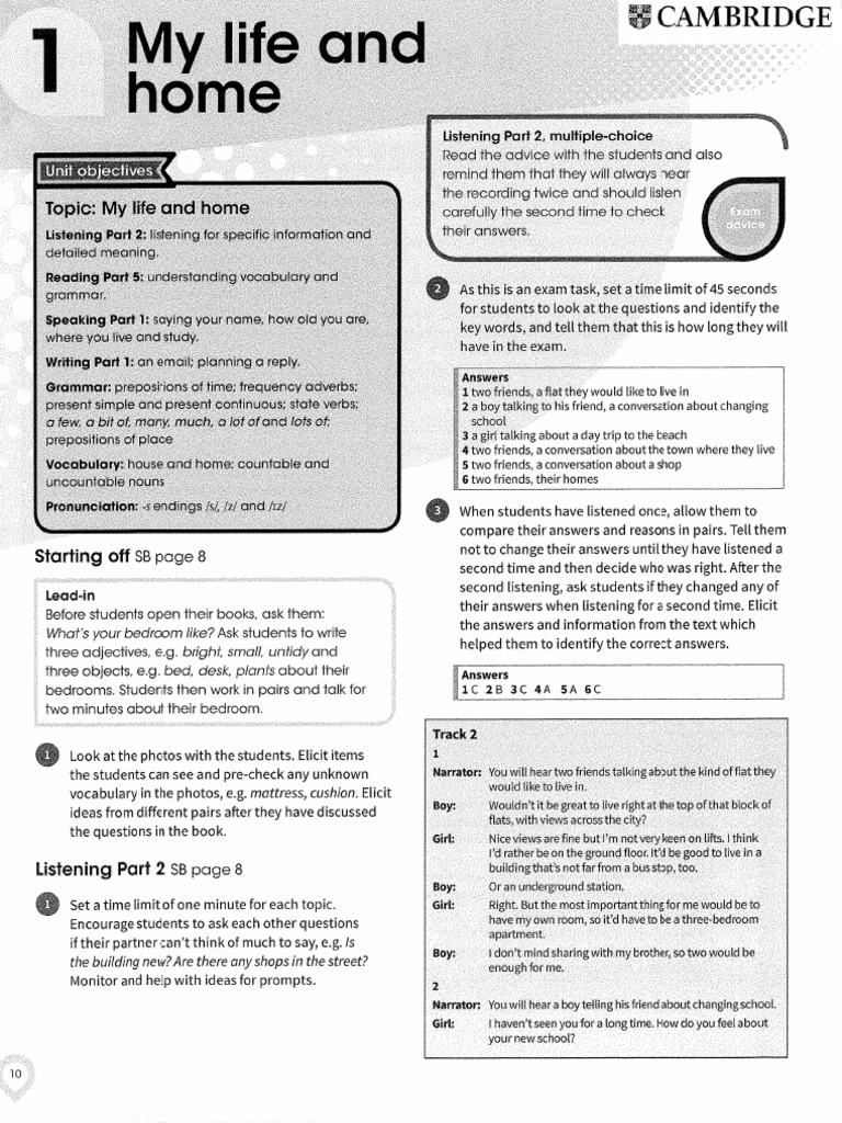 Script Bài Nghe Part 2 Unit 1 (p10) | PDF