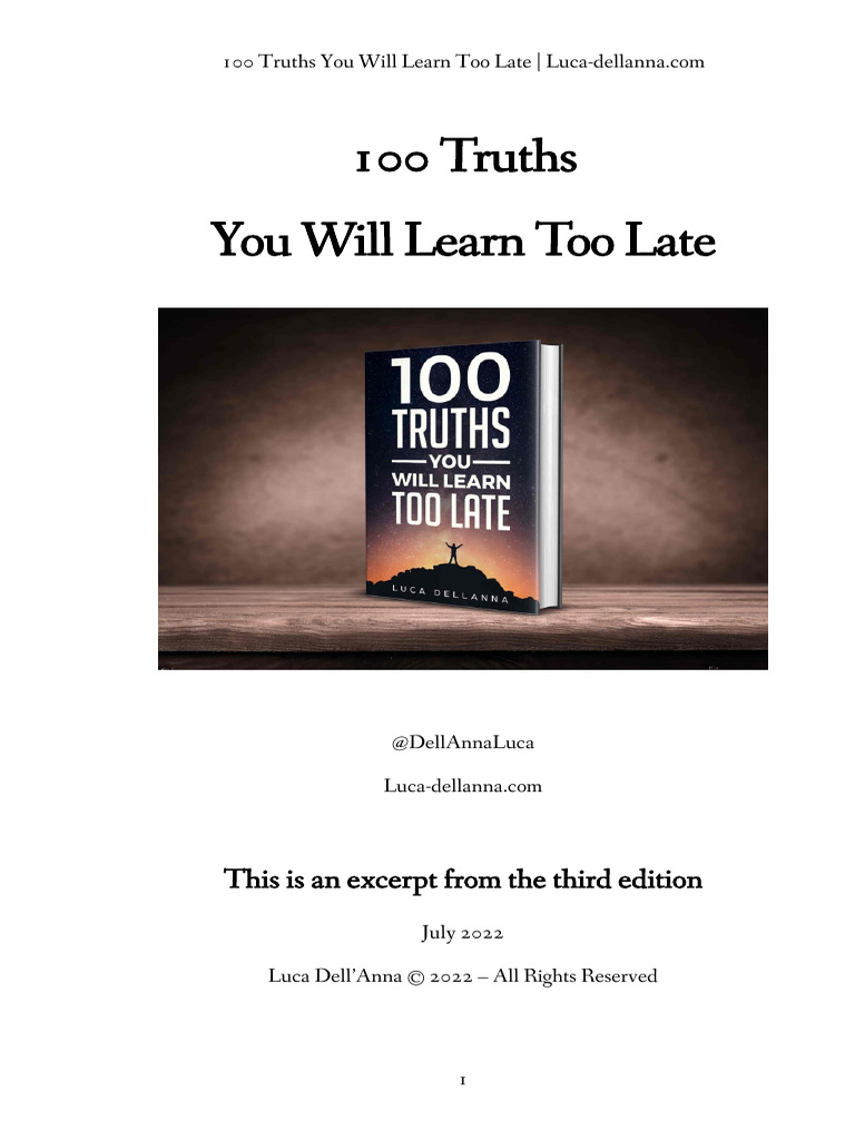 100 Life Lessons for Your Twenties | PDF | Reason