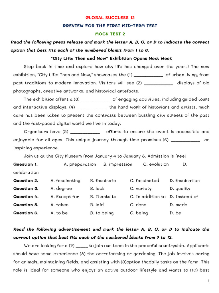 Global SuccLess Mid-Term Review | PDF | Wedding | Urbanization