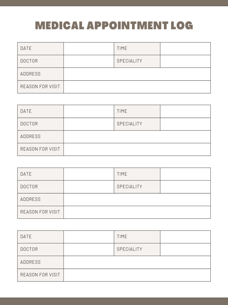 Appointment Log Document | PDF