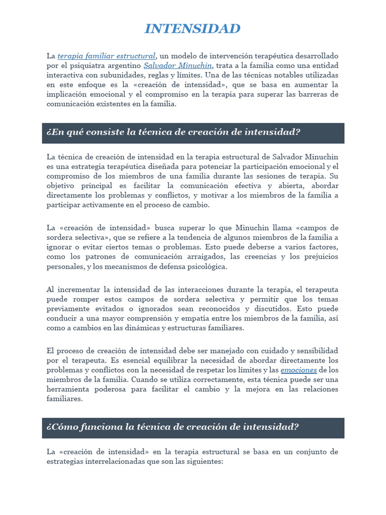 Intensidad | PDF | Las emociones | Terapia