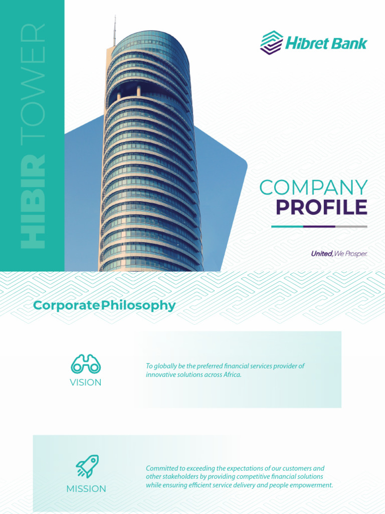 Hibret Bank Corporate Philosophy Overview | PDF | Banks | Islamic ...