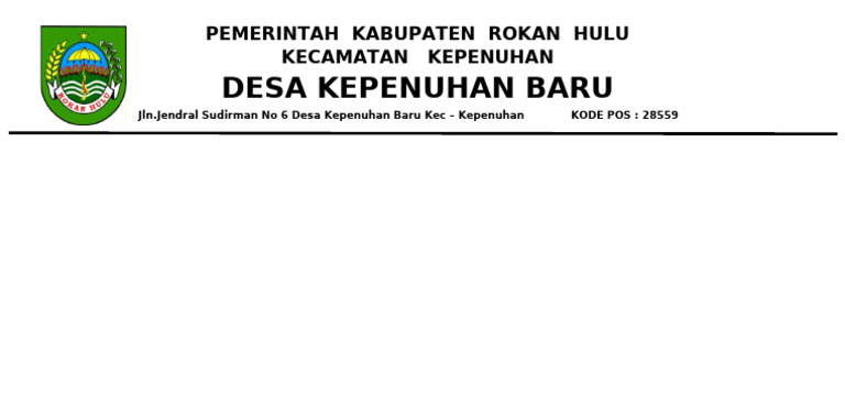 Kop Surat Desa 2020 | PDF