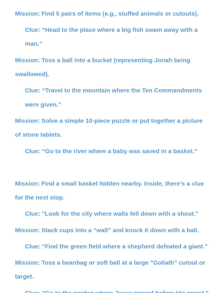 Scavenger Hunt Mission | PDF