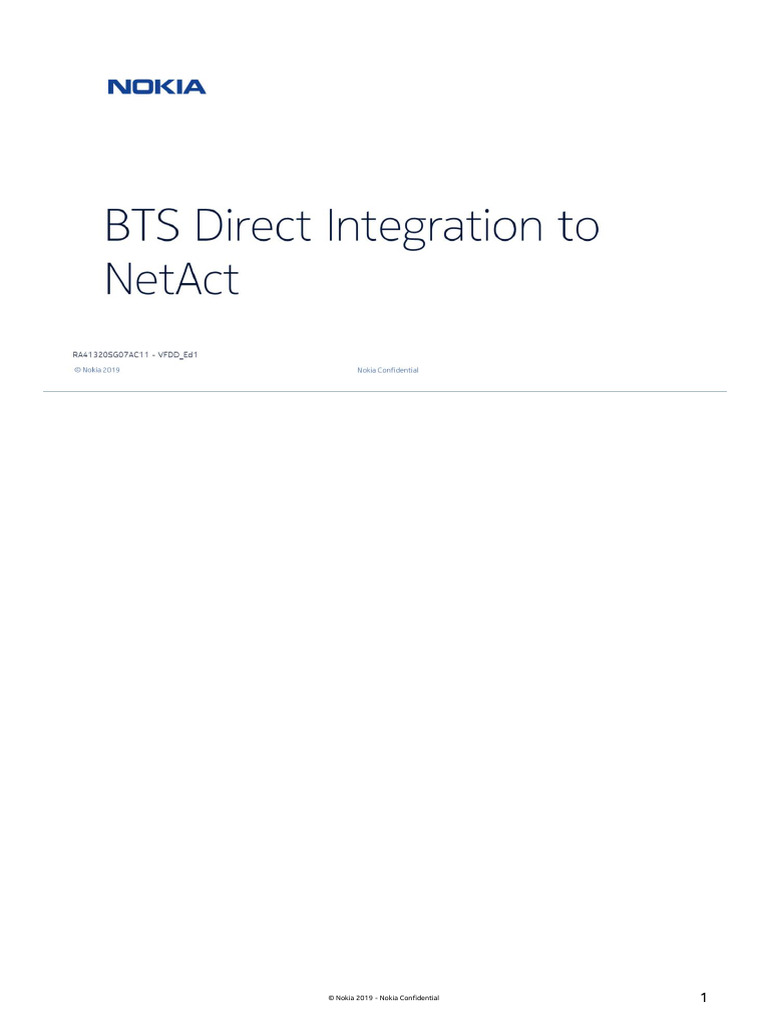 S05M01 RA41320SG07AC11VFDD Ed1 BTS Direct Integration To NetAct | PDF ...