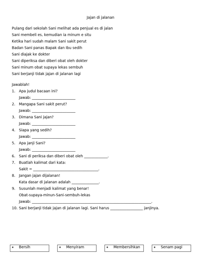 Subjek Umum (Jajan Di Jalanan) | PDF