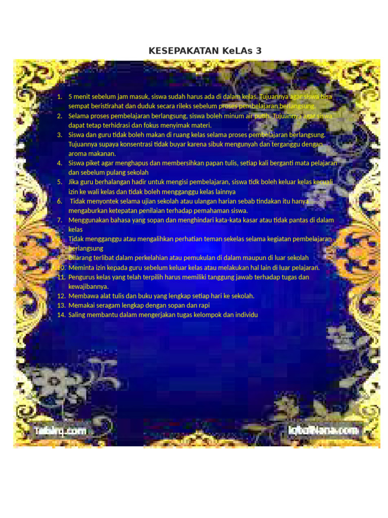 Kesepakatan Kelas Sma 3 Pdf