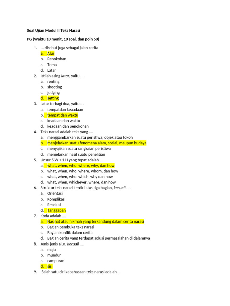 Soal Ujian Modul 2 Kelas VII | PDF
