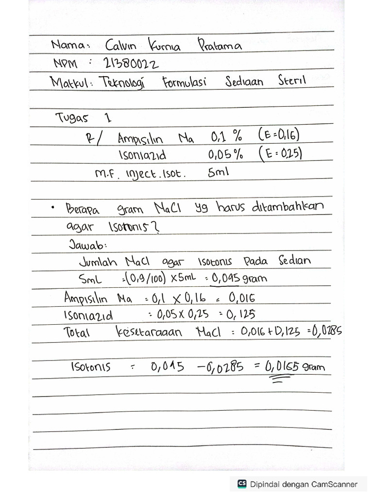 Calvin Kurnia Pratama Tugas Tfs Steril | PDF