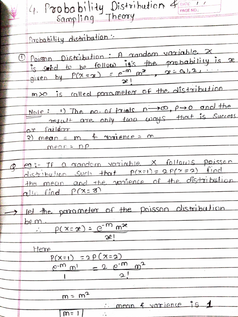 Probability Distribution - Maths4 | PDF