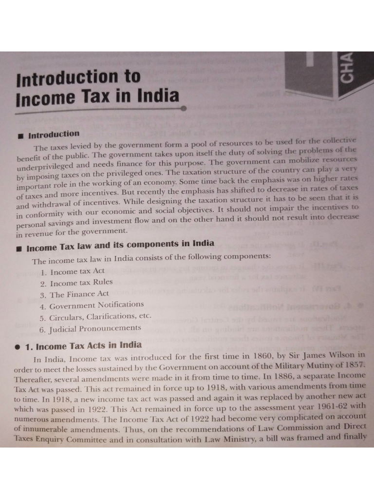 Income Tax Unit 1 | PDF