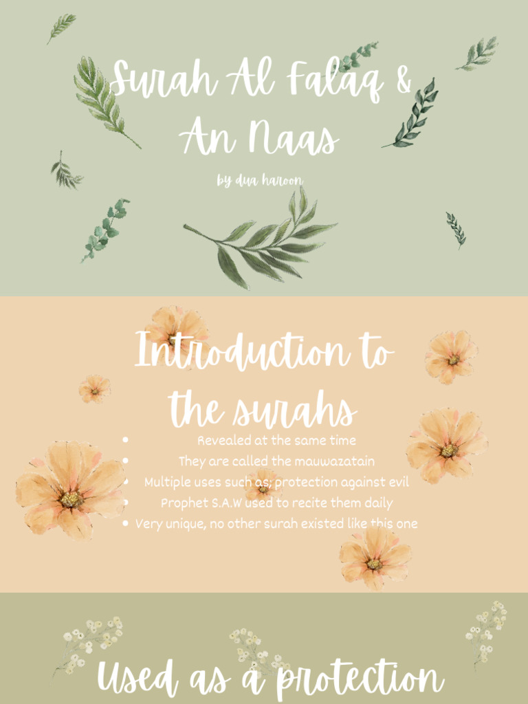 Surah Al Falaq and An Naas | PDF