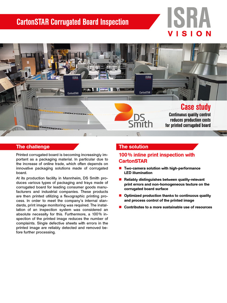 ISRA VISION SuccessStory DS Smith Corrugated Board Inspection | PDF