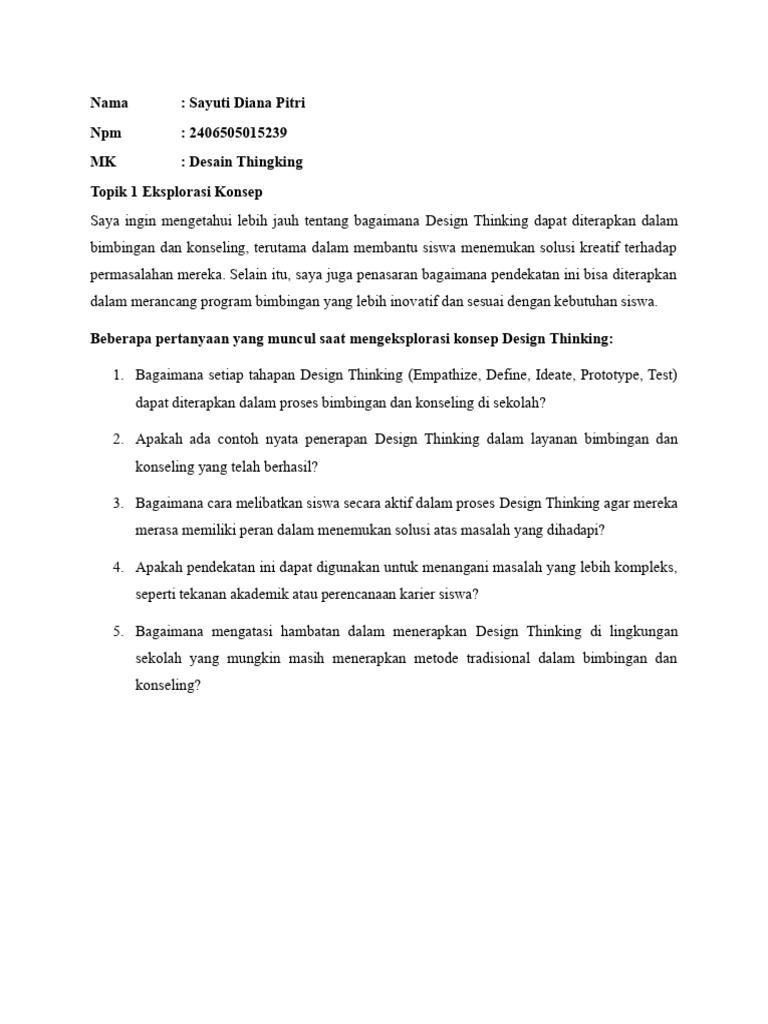 Sayuti Diana Pitri T1 Eksplorasi Konsep | PDF