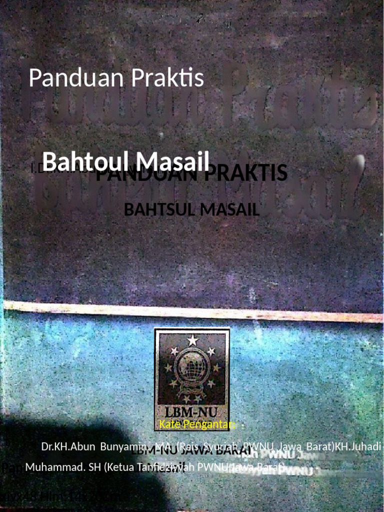 Panduan Bahstul Masail PWNU | PDF