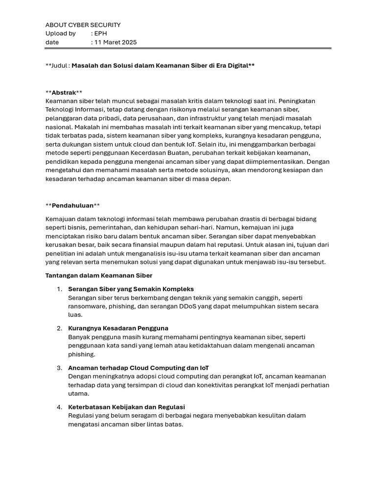 Cybery Security - Part 1 | PDF