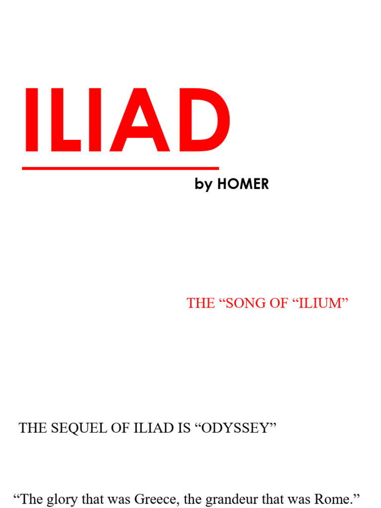 Lecture 3.2 Iliad by Homer | PDF | Iliad | Hector