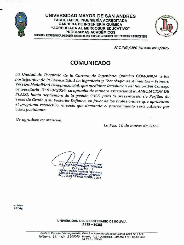 Comunicado 02 2025 | PDF