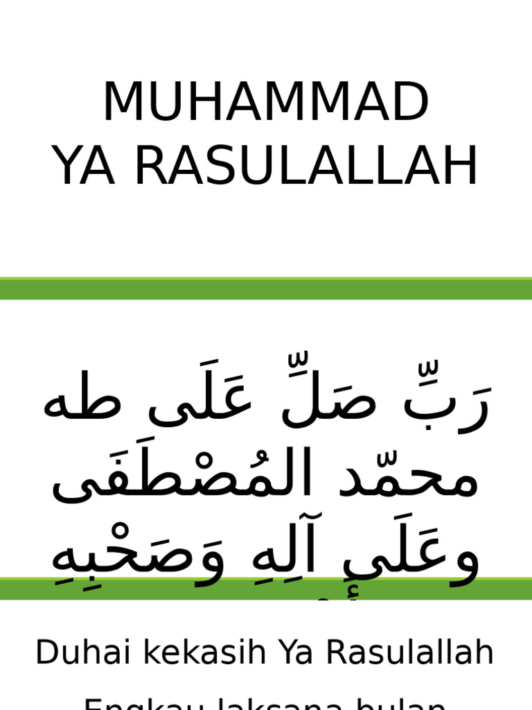 Robbi Solli Ala Toha Muhammad Almustofa | PDF