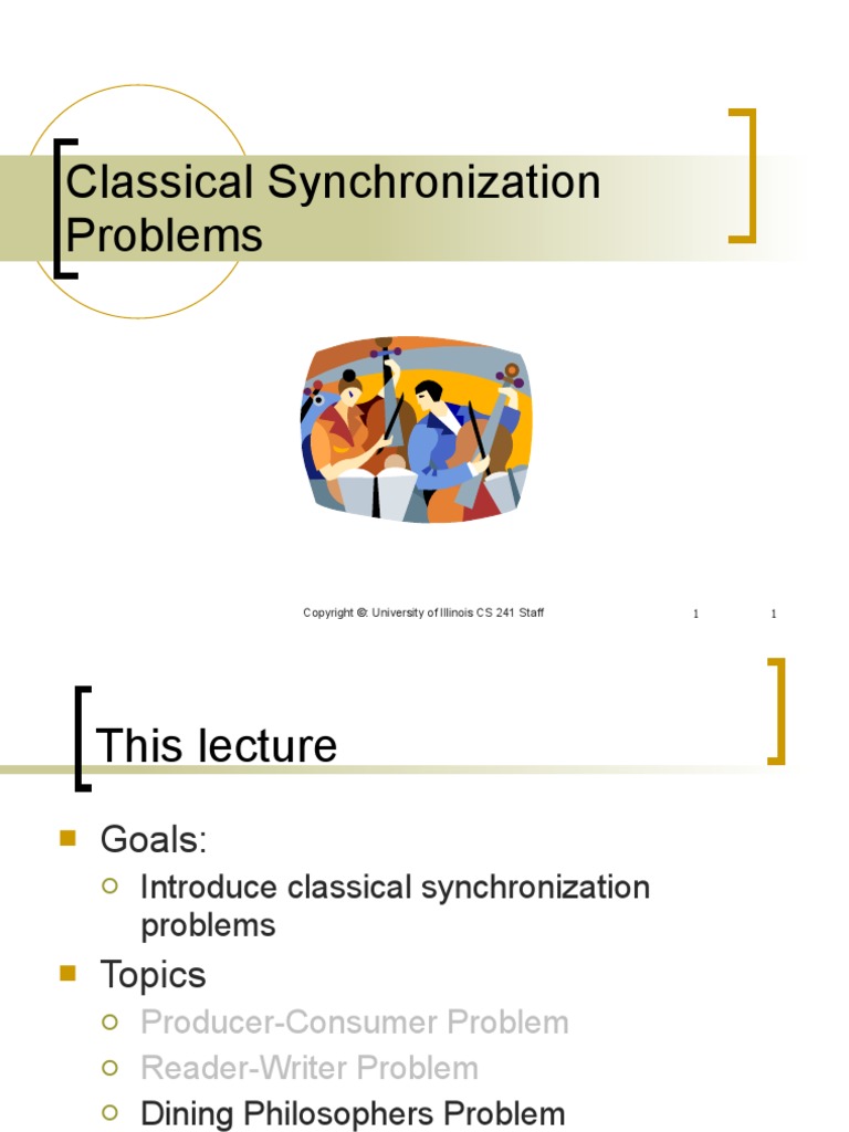 Classical Synchronization Problems Pdf Concurrency Computer Science Areas Of Computer