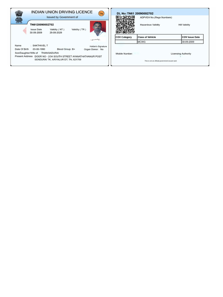 Driving License | PDF