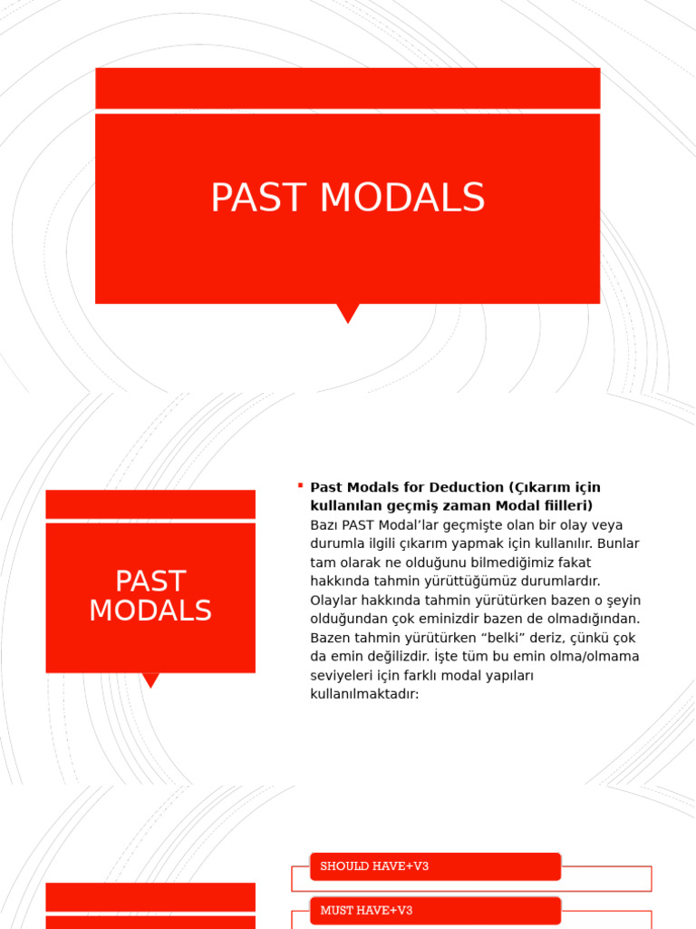 PAST MODALS | PDF