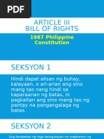 Bill of Rights Tagalog | PDF