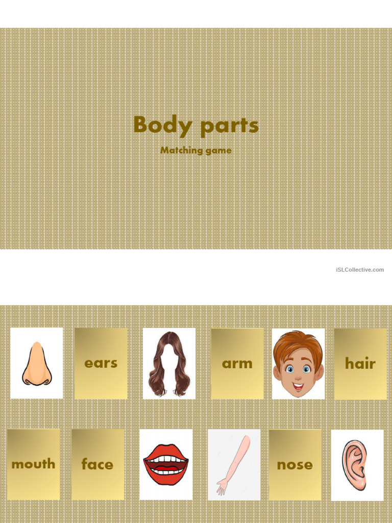 Matching Game - Parts of The Face | PDF