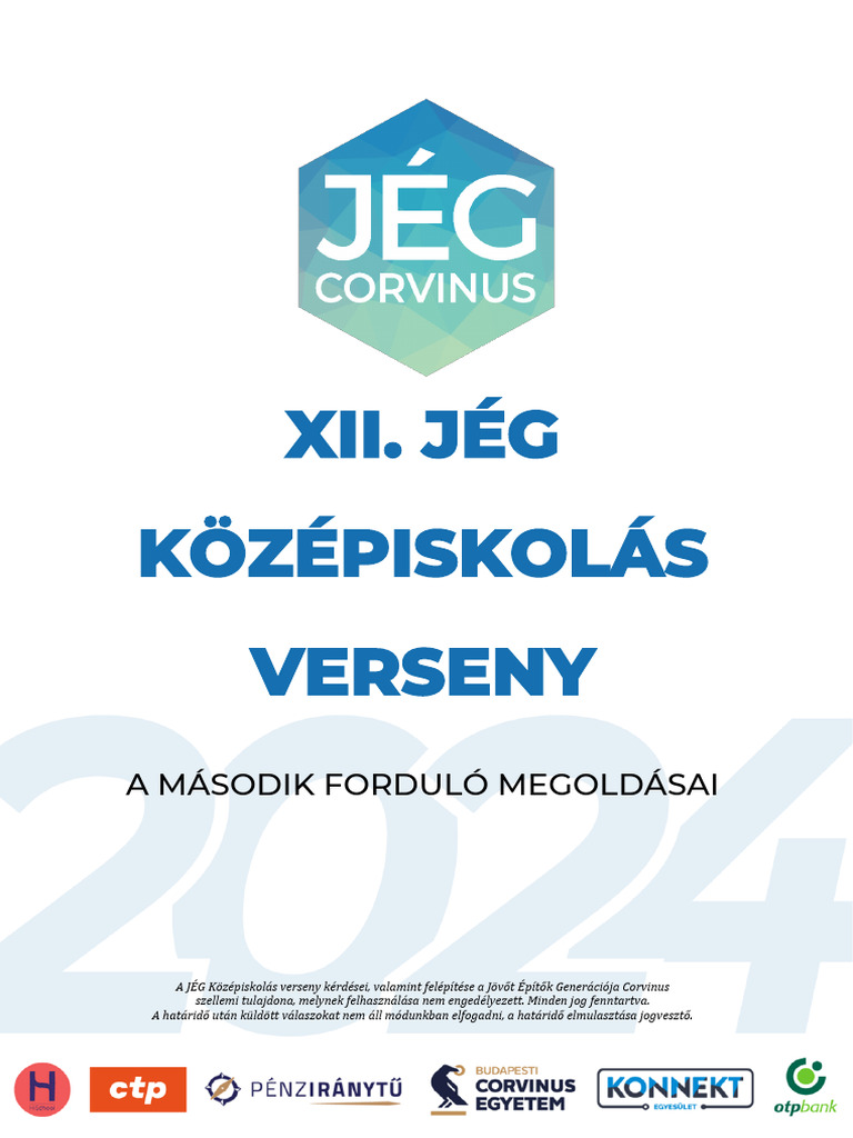 XII - Jeg Kozepiskolas Verseny 2.fordulo Megoldasai | PDF