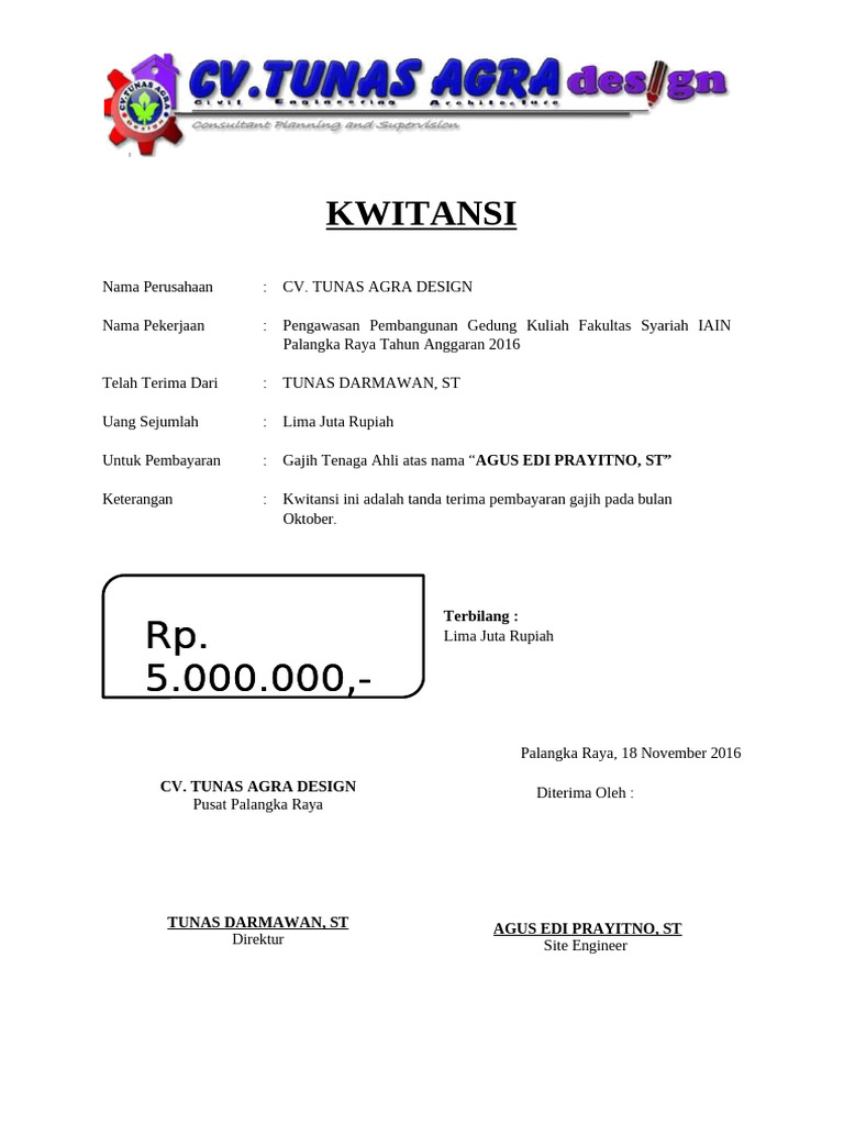 Kumpulan Template Kwitansi Bisnis | PDF