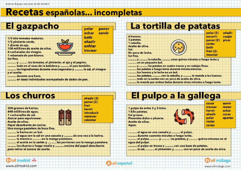 Ejercicio de Espanol para Practicar El Imperativo Actividades y Juegos ...