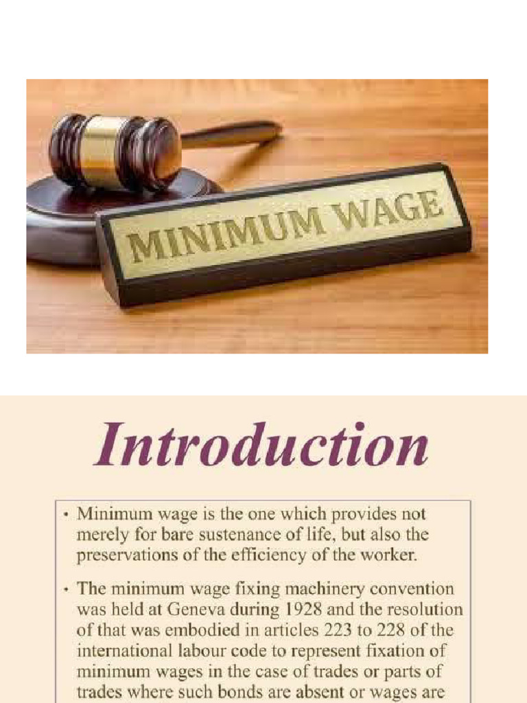 Minimum Wages Act 1948 | PDF