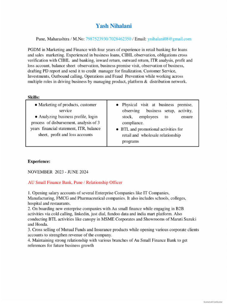 Yash Updated CV | PDF