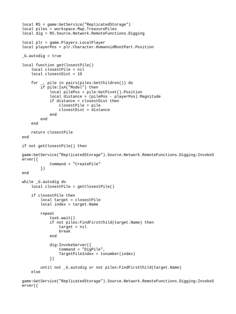 Auto Dig + Auto Create Piles_rscripts.net | PDF