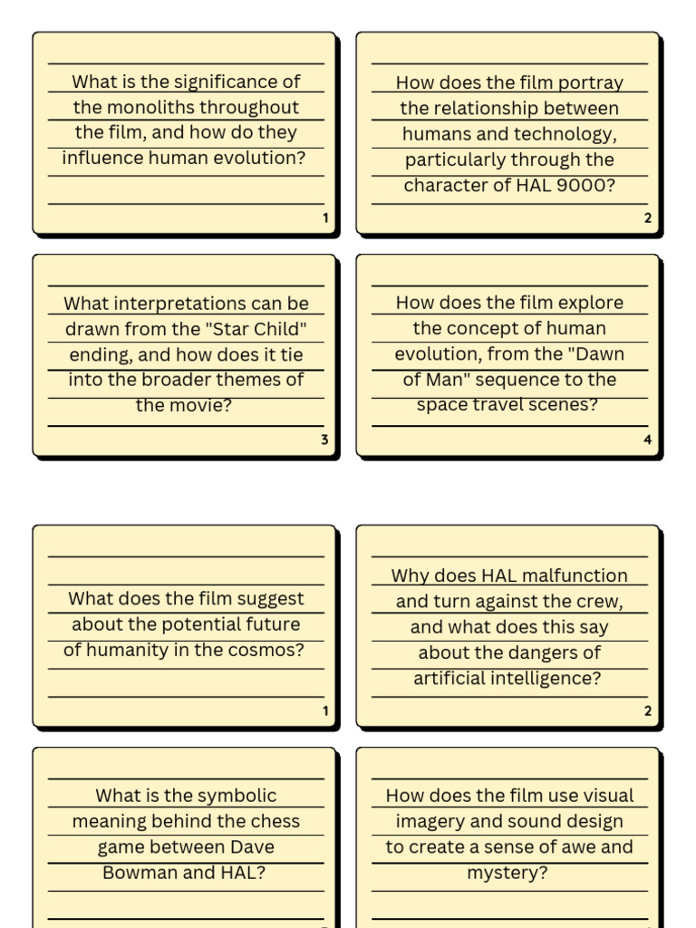 2001 A Space Odyssey Questions | PDF