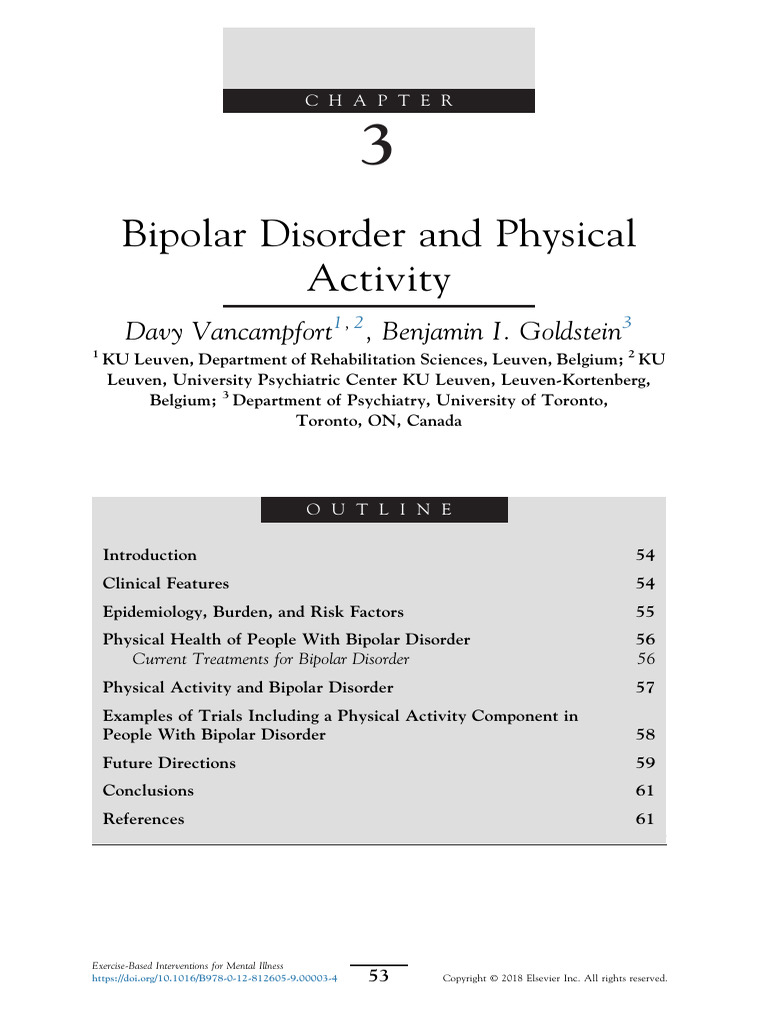 Chapter 3 Bipolar Disorder and Phys 2018 Exercise Based Interventions ...