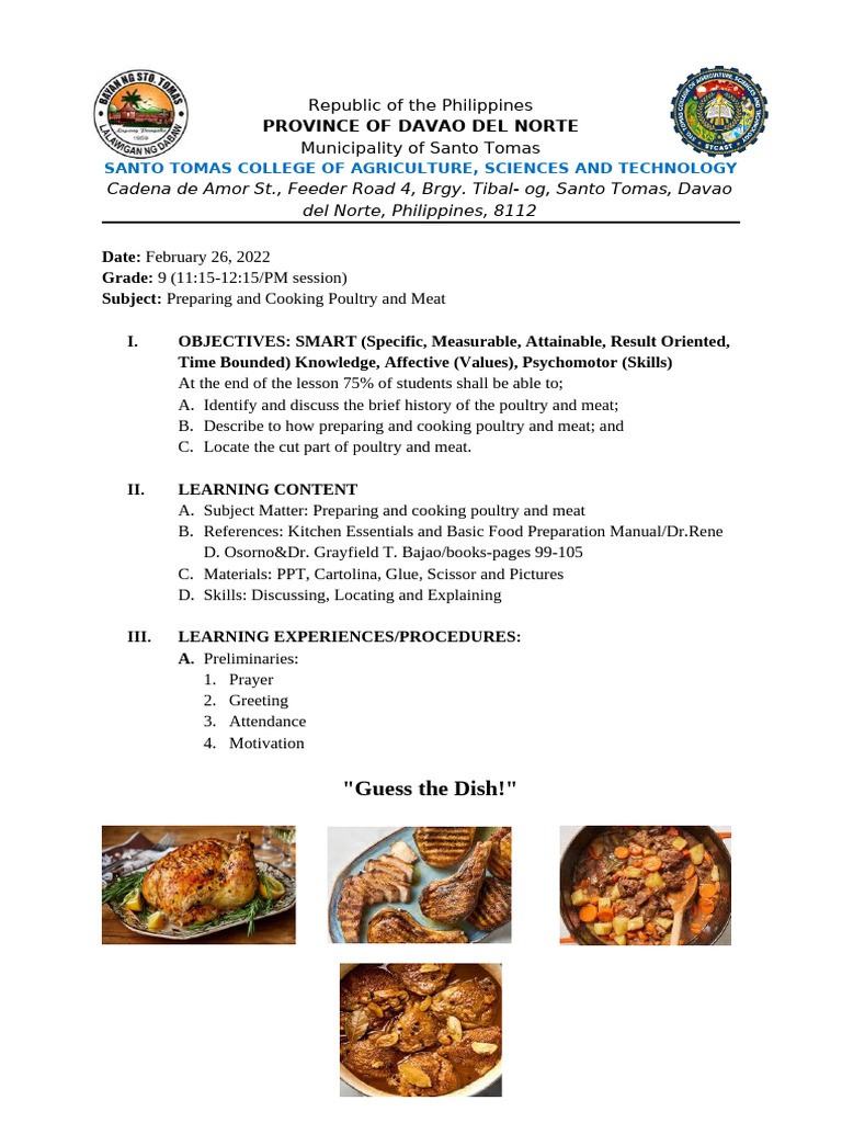 Poultry and Meat Preparation Guide | PDF | Cooking | Meat
