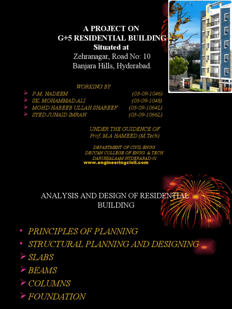 G+5 Residential Building Analysis and Design | PDF | Beam (Structure ...