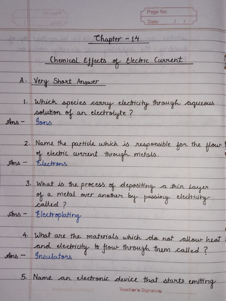 Chemical Effects of Electric Current | PDF | Physical Sciences ...