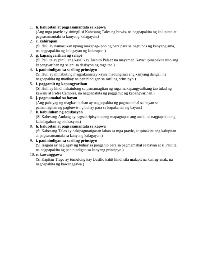 Mga Kaisipan | PDF